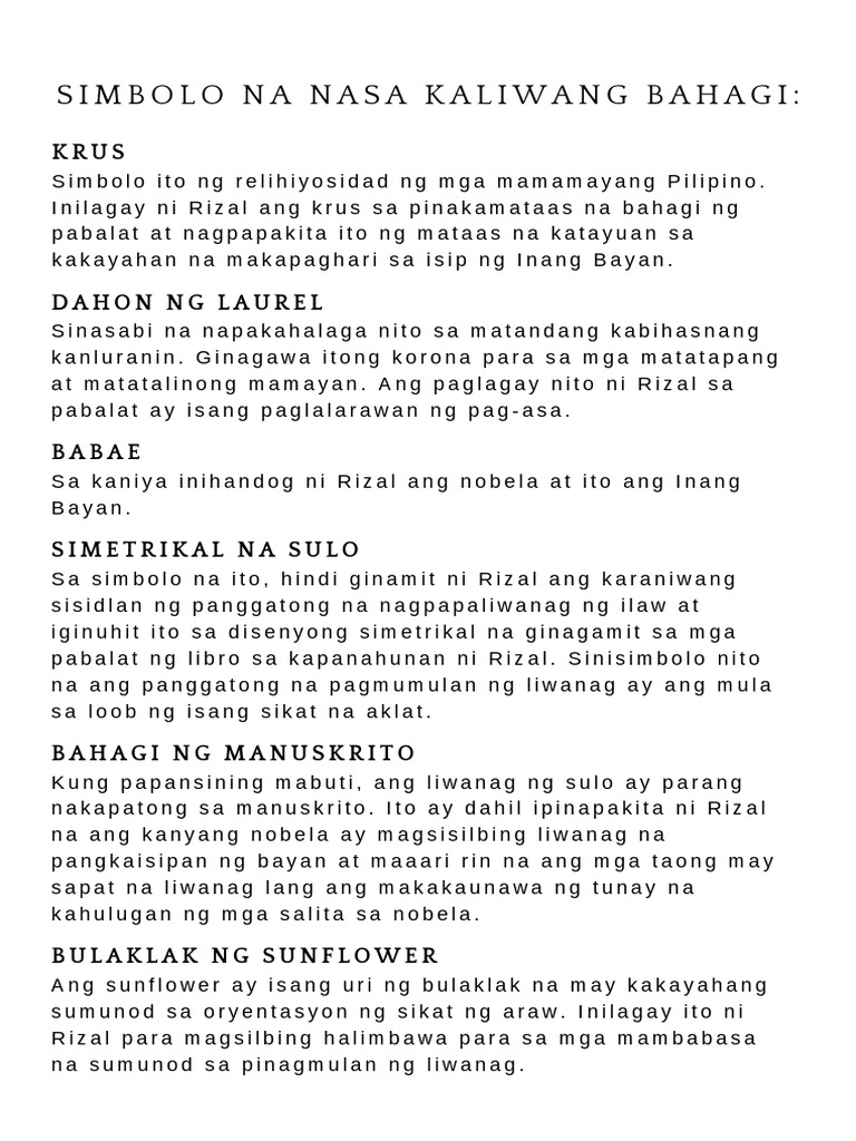 Pabalat NG Noli Me Tangere | PDF