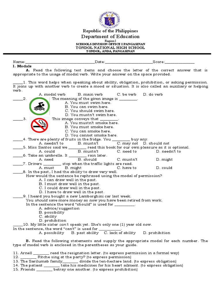 Test Questions in English 9 Edited As Per QA Team | PDF | Verb ...