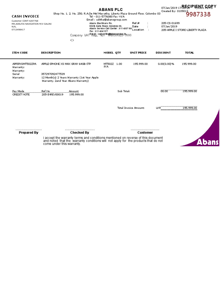 Abans 2019 | PDF | Invoice | Business