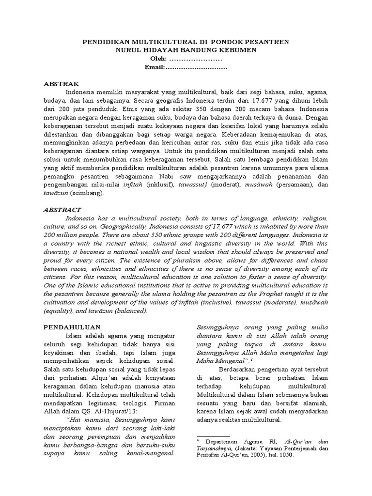 Jurnal Pendidikan Multikultural | PDF