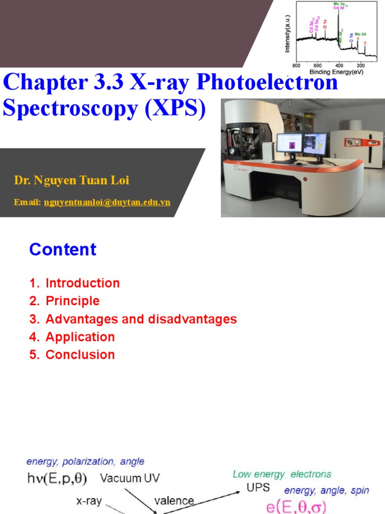 Chapter 3.3 X-Ray Photoelectron Spectroscopy (XPS) : Dr. Nguyen Tuan Loi | Download Free PDF | X ...