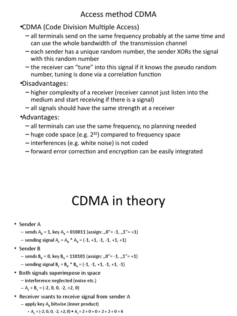 CDMA | PDF | Channel Access Method | Computer Science