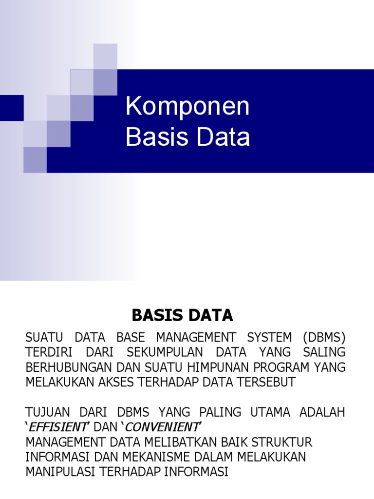 Komponen-Sistem-Basis-Data | PDF
