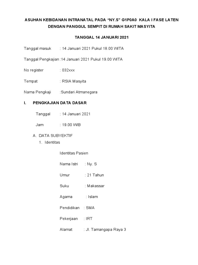 Askeb Inc Dengan Panggul Sempit (SUNDARI ATMANEGARA) | PDF