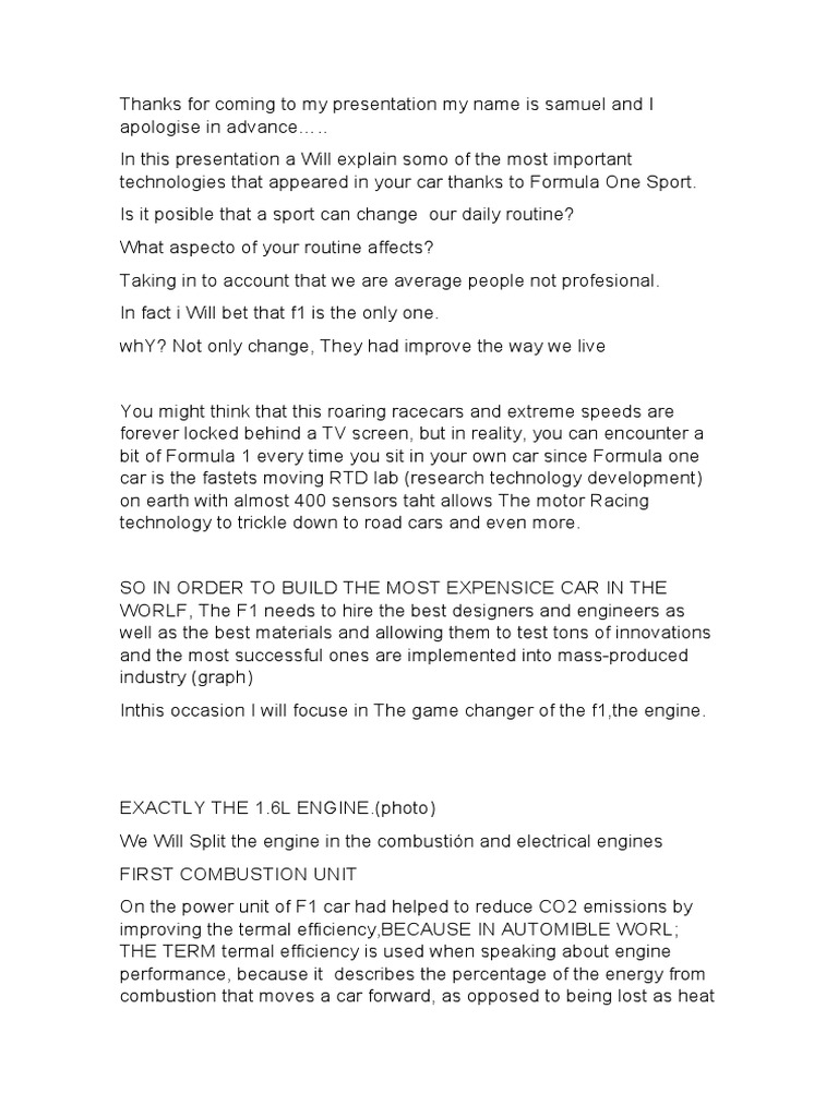 F1 Presentation | PDF