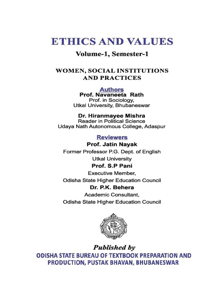 Ethics and Value Vol-1 Sem-1 | PDF