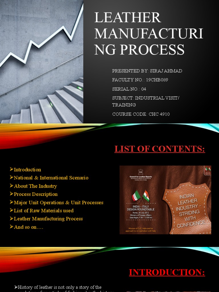 Leather Manufacturing Process Overview | PDF | Leather | Sodium Carbonate