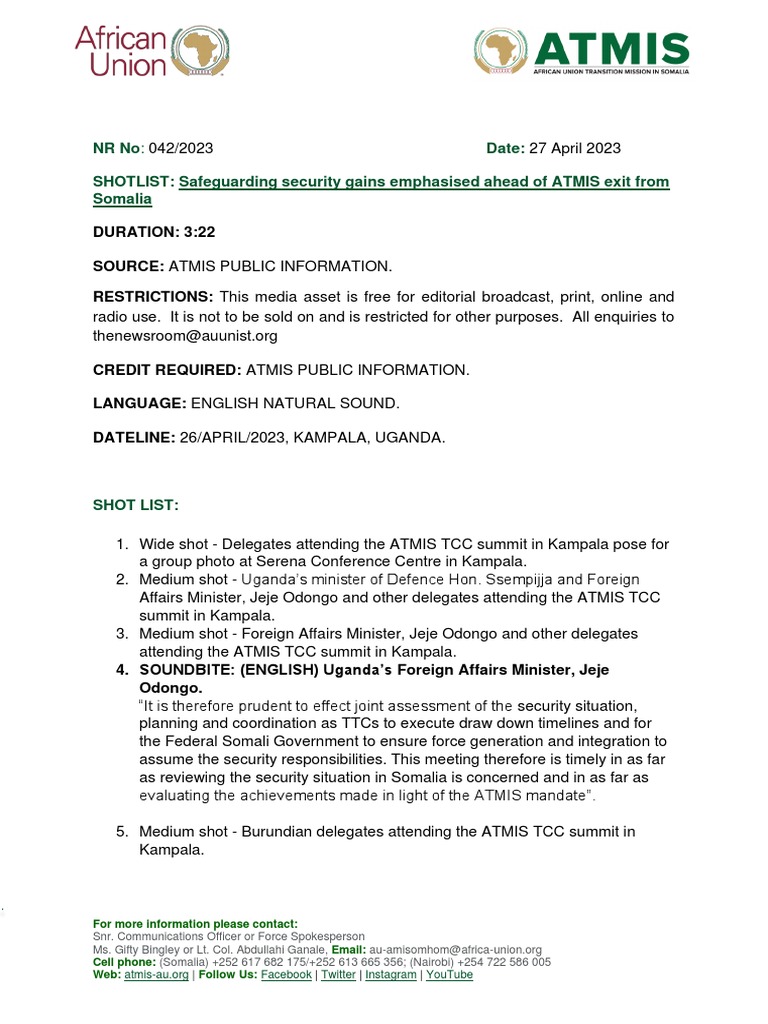 Safeguarding Security Gains Emphasised Ahead of ATMIS Exit From Somalia ...