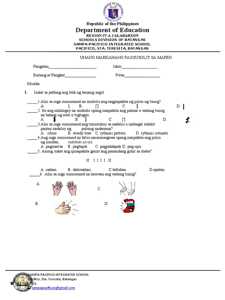 First Periodicaal Mapeh | PDF