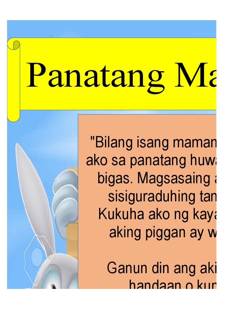 Panatang Makapalay | PDF
