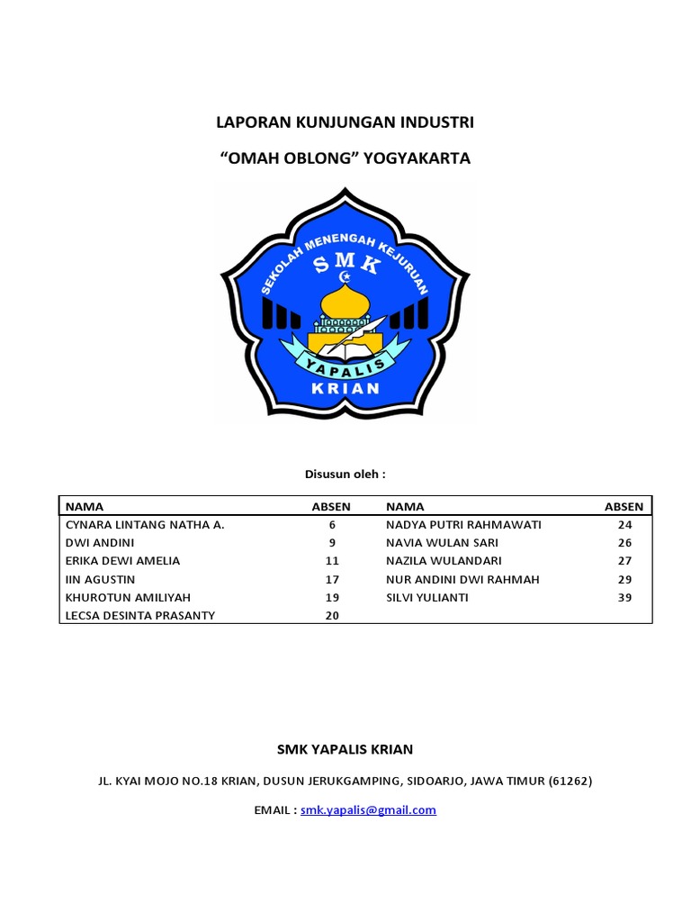 Contoh Kunjungan Industri Laporan | PDF