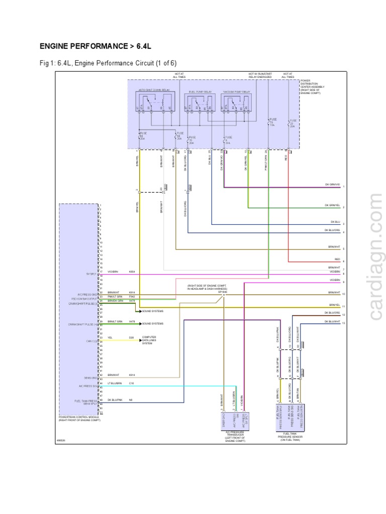 6.4L Engine Performance Wiring Diagrams | PDF | Vehicle Technology ...