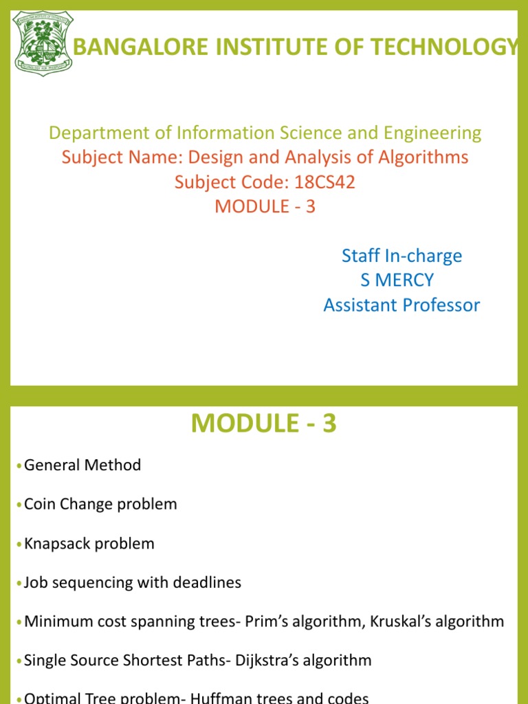 Module 3: Algorithms & Optimization | PDF | Code | Computer Science