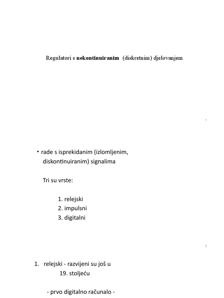 30.11. Relejski Regulatori | PDF