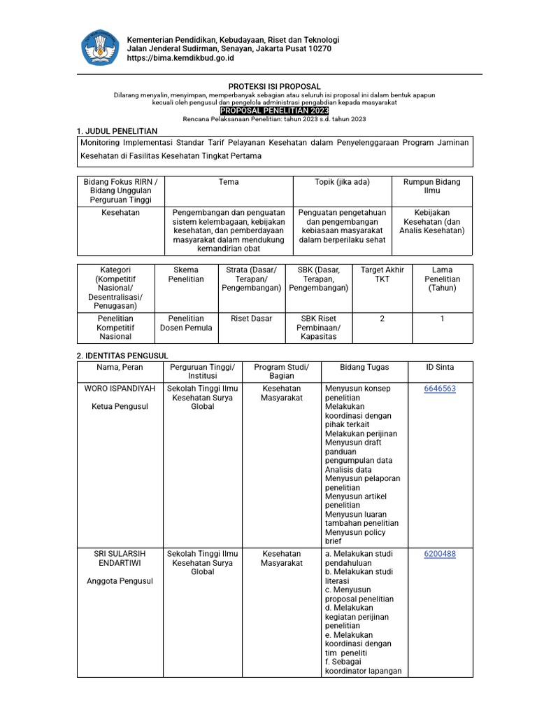 Monitoring Implementasi Standar Tarif Pelayanan Kesehatan Dalam Penyelenggaraan Program Jaminan ...