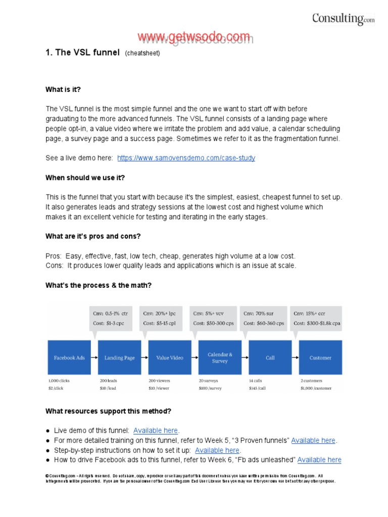 The VSL Funnel | PDF | Computers
