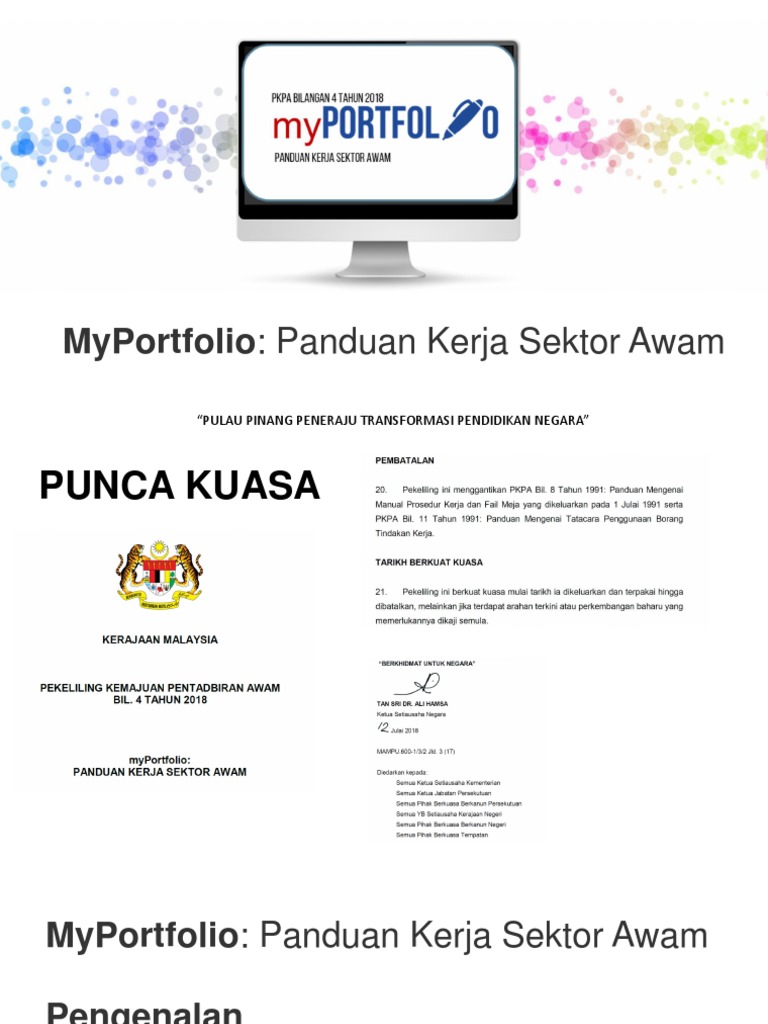 Taklimat MyPortfolio JPN | PDF