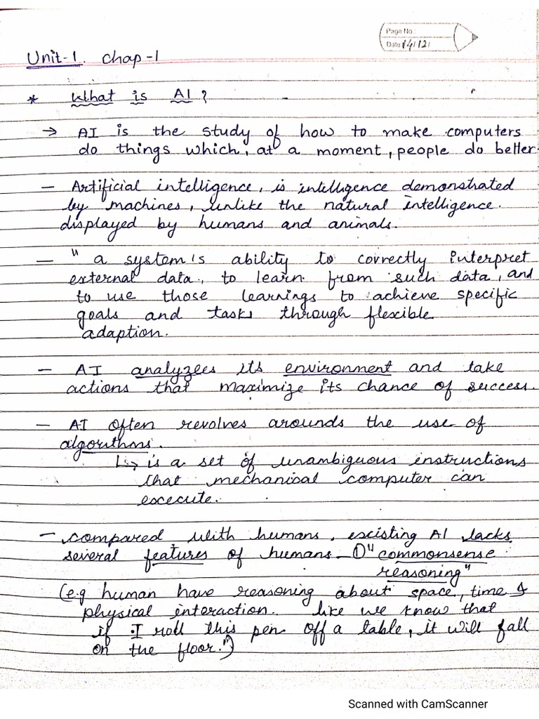 AI Notes 1 | PDF