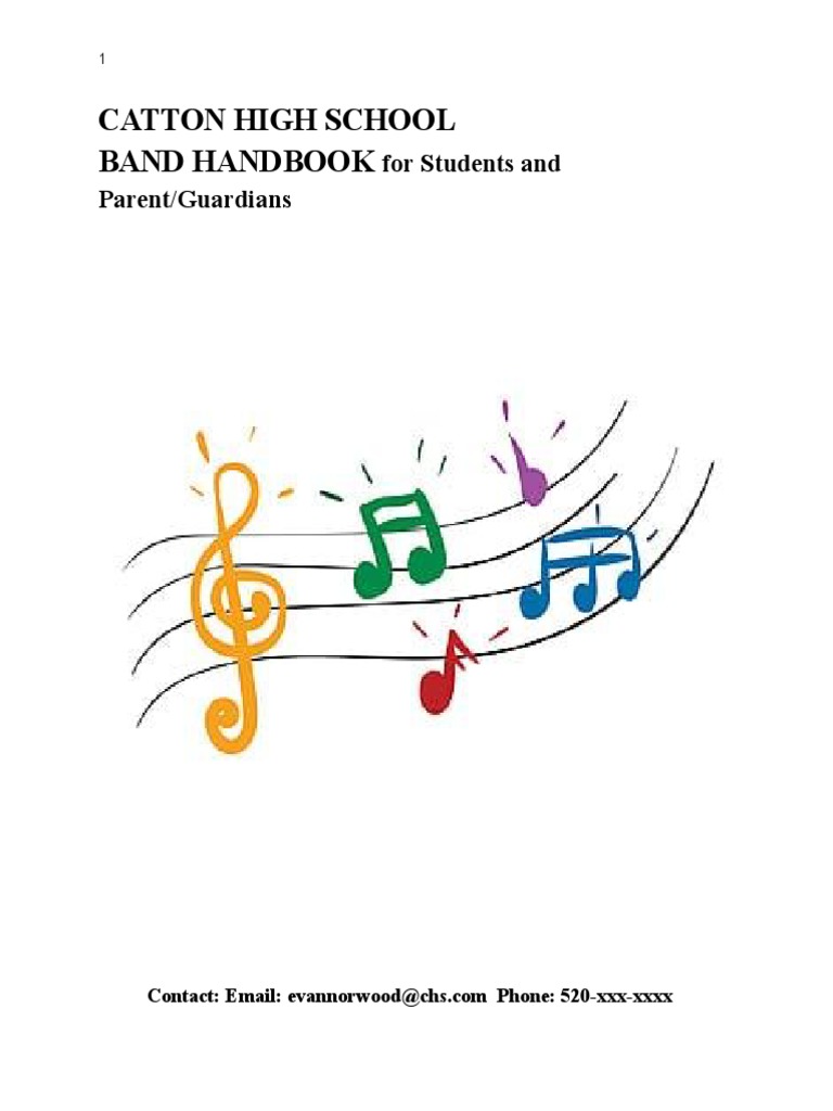 Catton High School Band Handbook | PDF | Music Education | Self Esteem