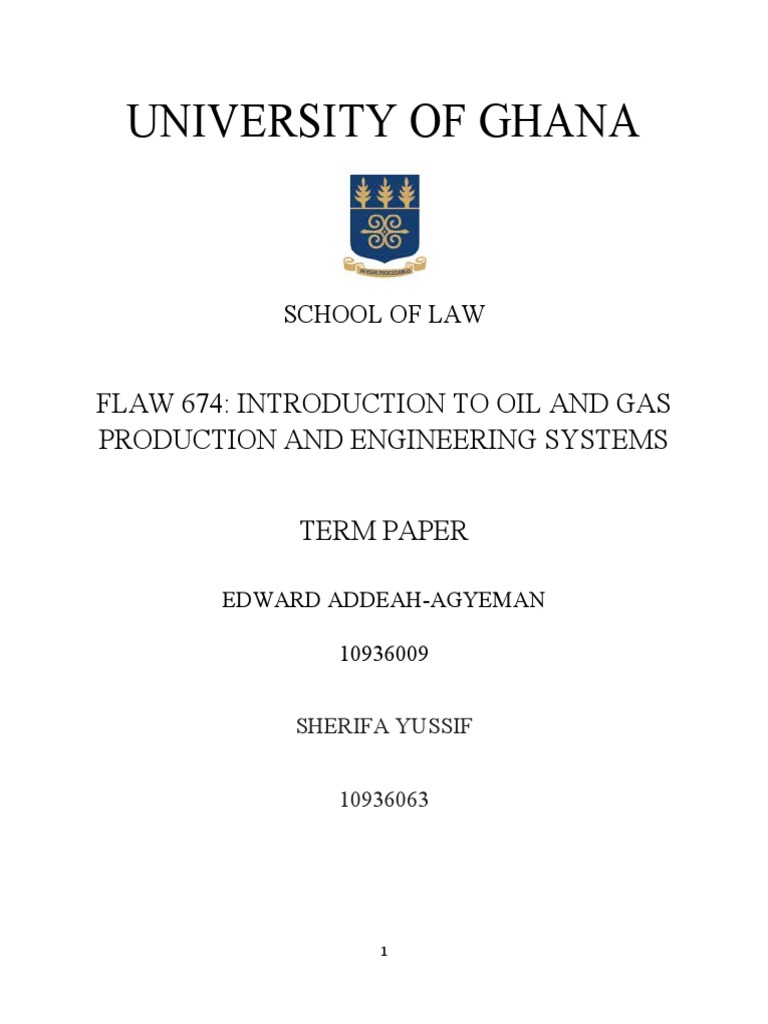 Petroleum Engineering Term Paper | PDF