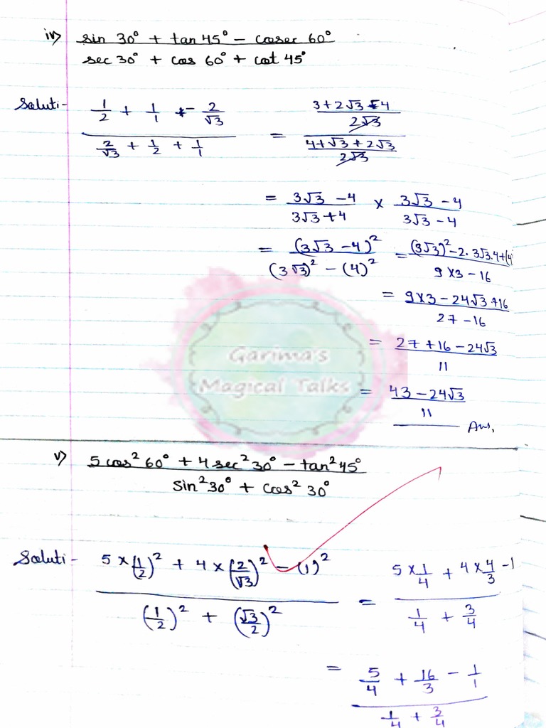 Introduction To Trigonometry Notes Pdf