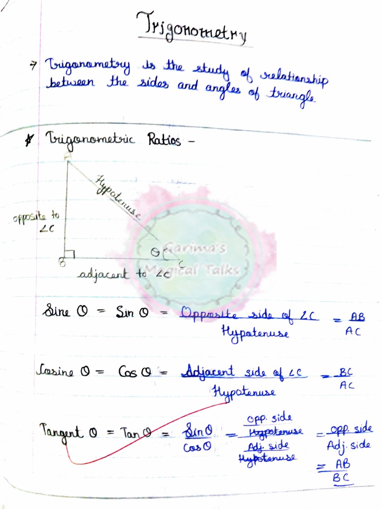 Trigonometric Ratios Guide | PDF
