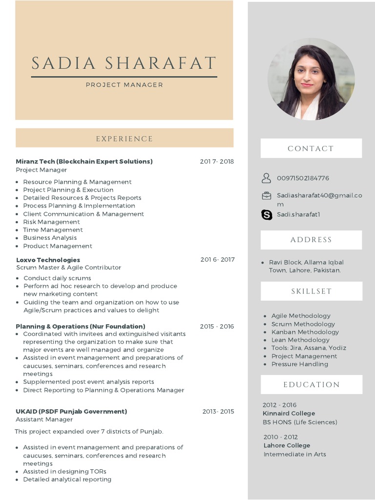 Sadia Sharafat Resume | PDF