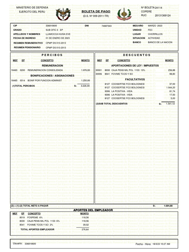 Boleta 202303 336810600 | PDF