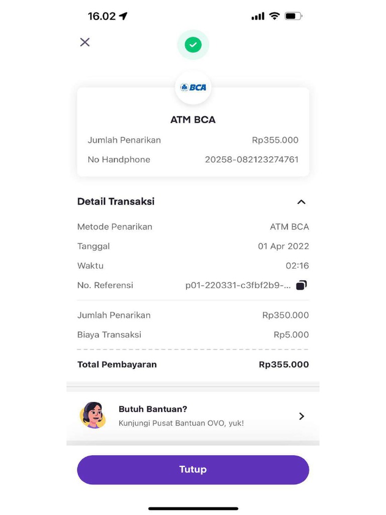 Screenshot Mutasi Dan History OVO | PDF