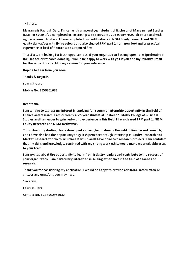 Internship | Download Free PDF | Internship | Job Hunting