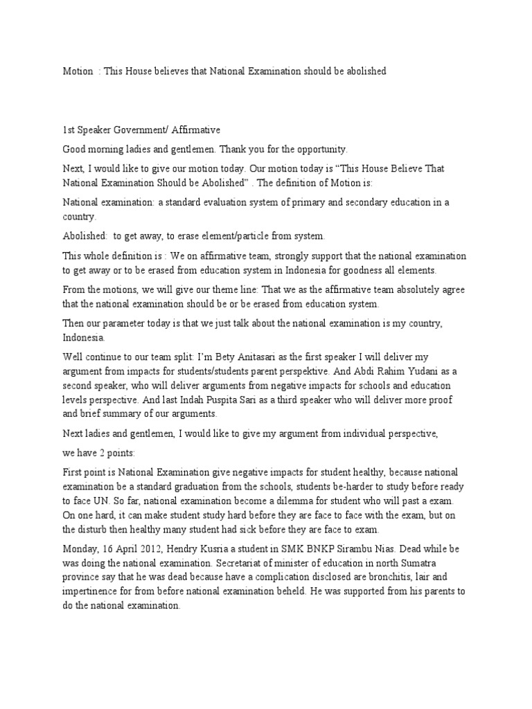 The Case Against National Examinations: Arguments for Abolishing High ...