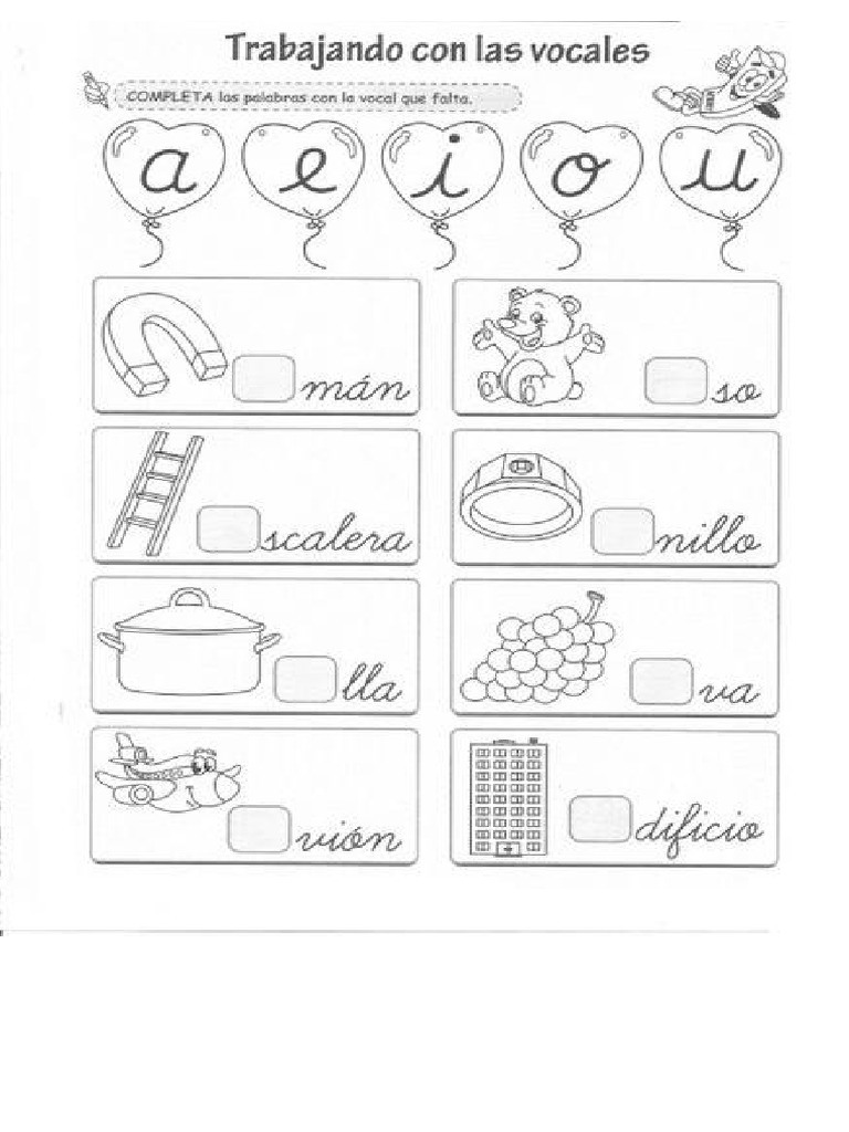 Ficha de Las Vocales . | PDF
