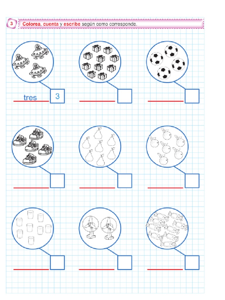 Ficha de Los Numeros Del 1 Al 9 | PDF