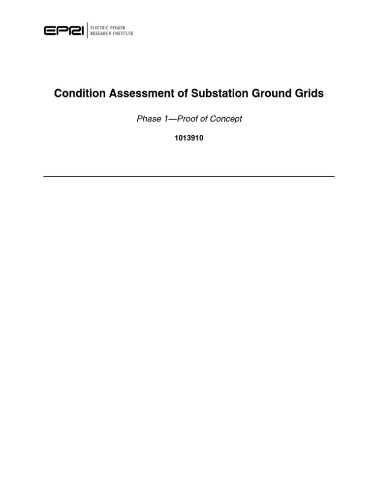 Condition Assessment of Substation Ground Grids | PDF | Electrical Grid ...
