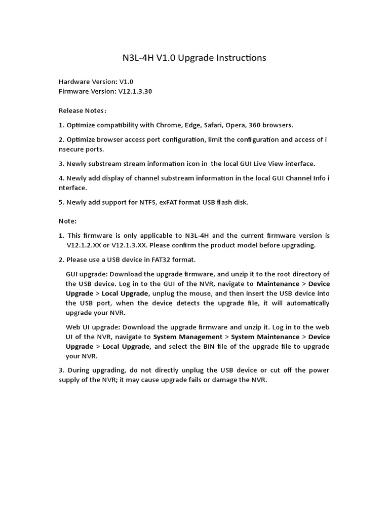 N3L-4H V1.0 Firmware Upgrade Guide | PDF | Computers
