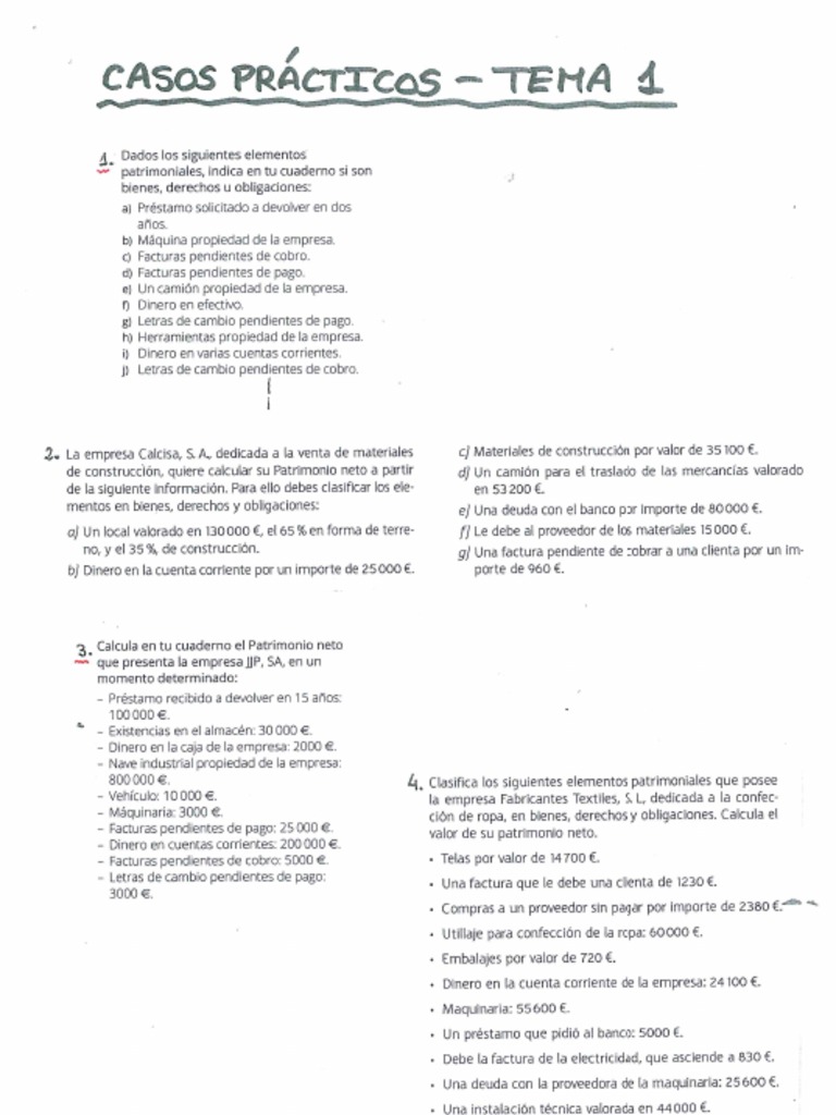 Ejercicios Tema 1 - Enunciado | PDF