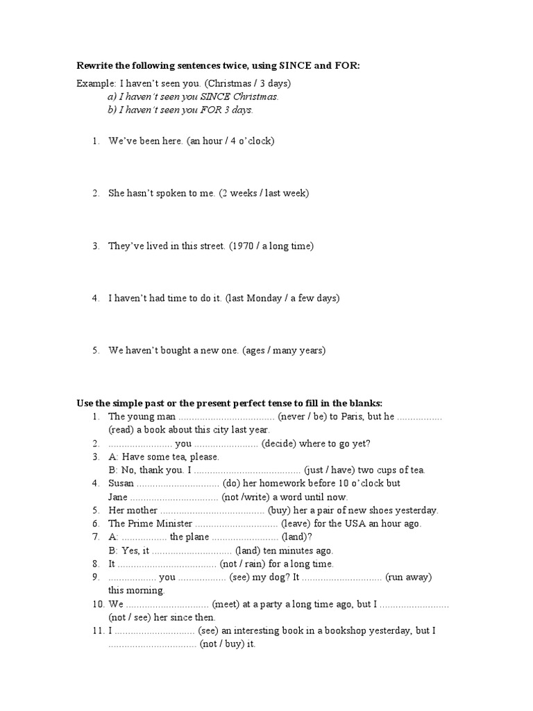 Present Perfect - Past Perfect - Past Simple CONTRAST | PDF