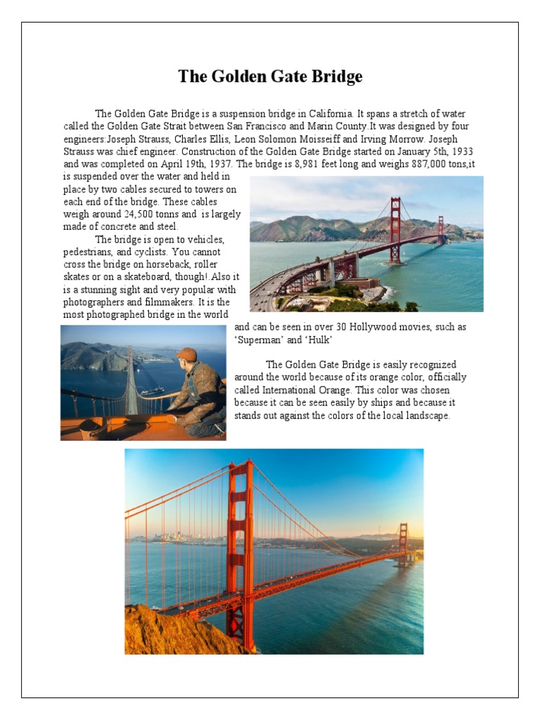 Golden Gate Bridge Facts & History | PDF