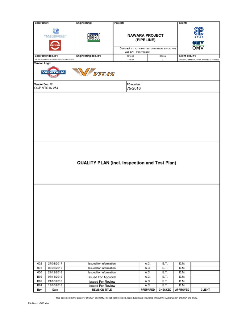 NAWPPL-BIMSVAL-NPPL-000-QC-ITP-00200 - 002 - QUALITY PLAN (Incl ...