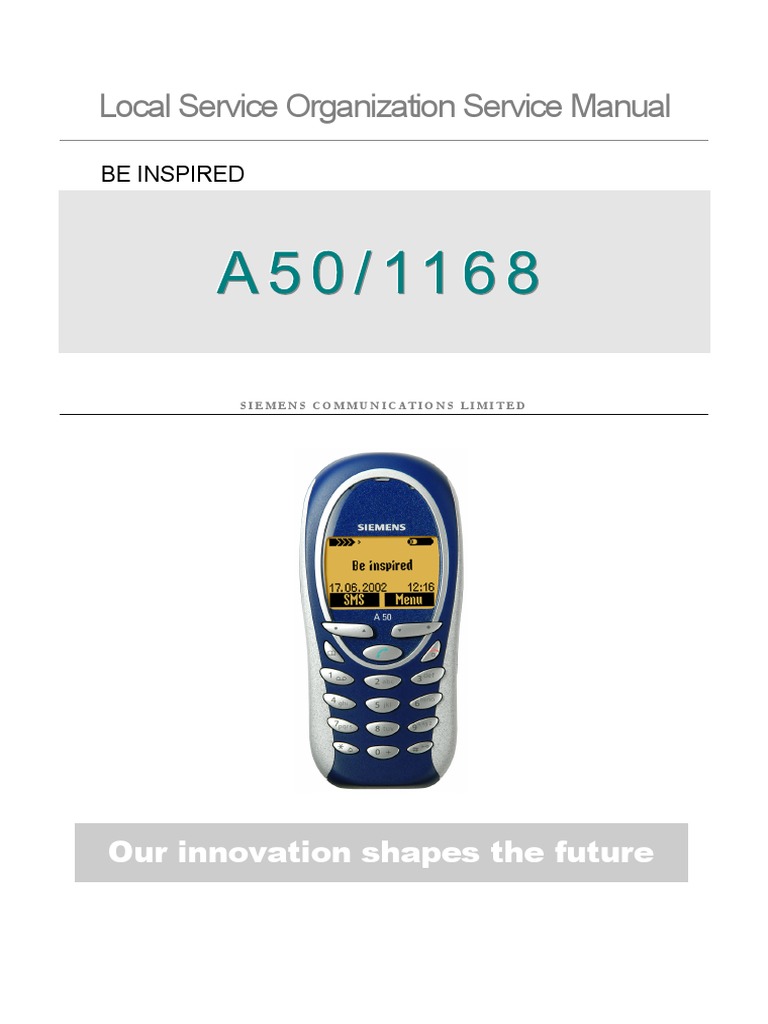 Siemens A50 - Service Manual | PDF | Telecommunications | Computing