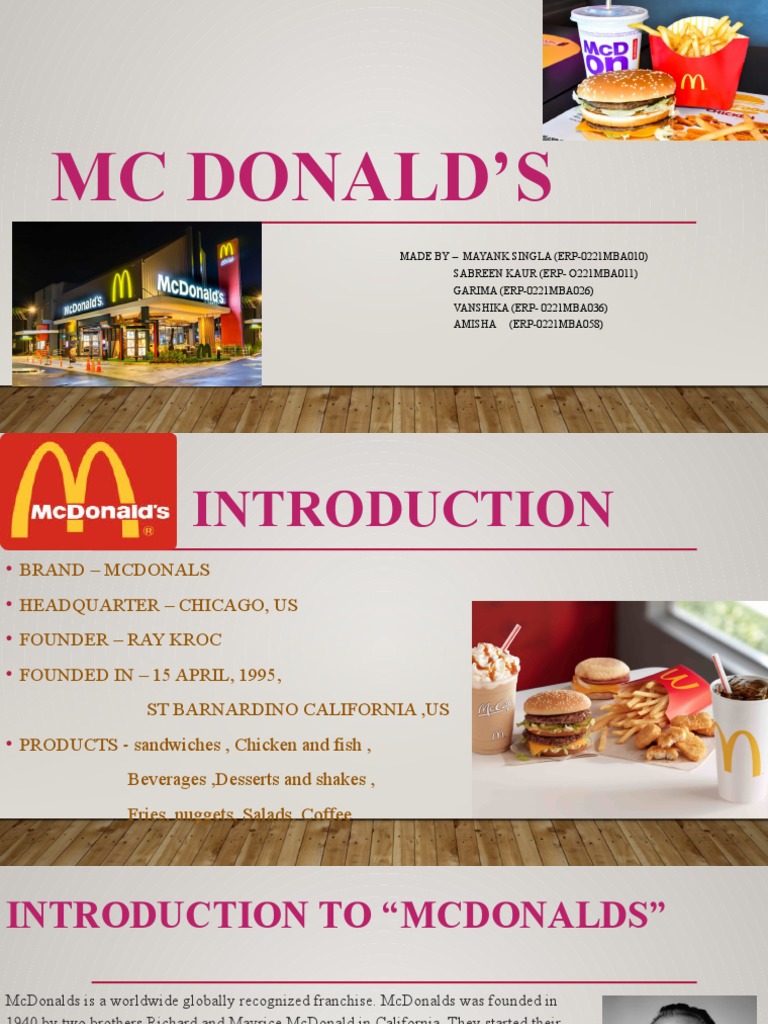 McDonald's Global Overview & Structure | PDF | Business