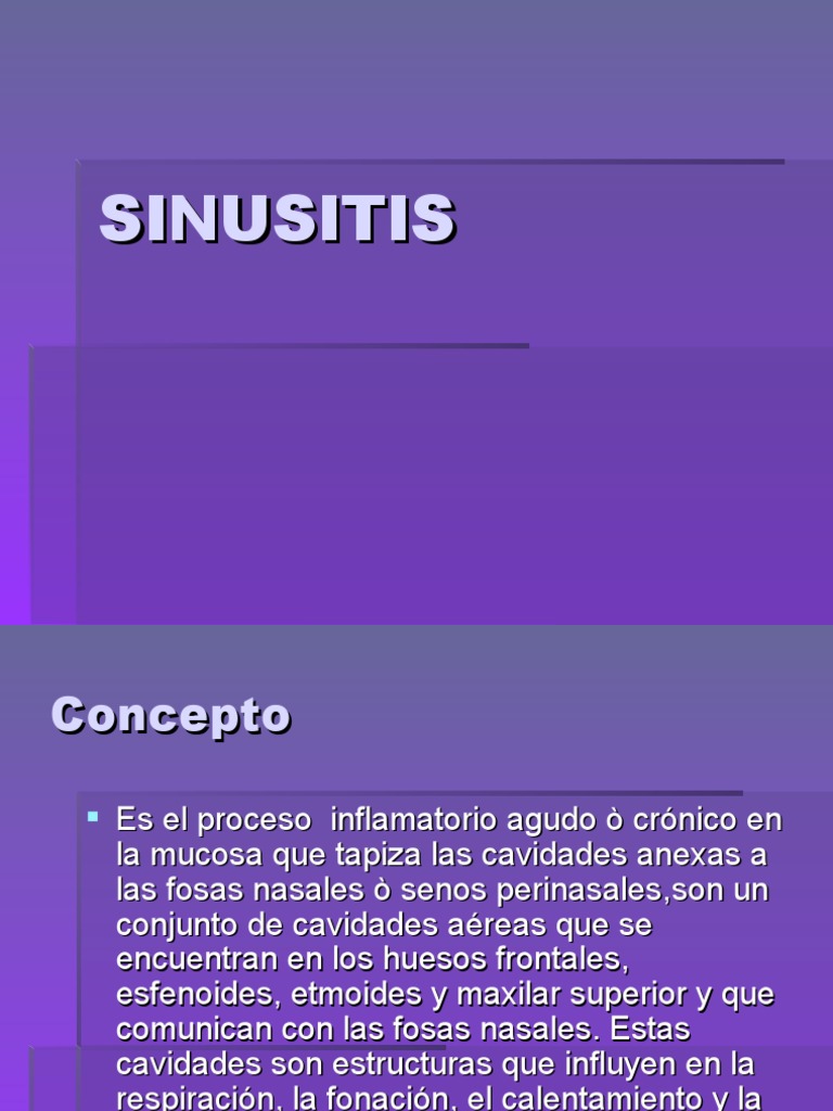 Sinusitis: Causas, síntomas y tipos de sinusitis | PDF | Medicina ... Sinusitis: Causas, síntomas y tipos de sinusitis | PDF | Medicina ...