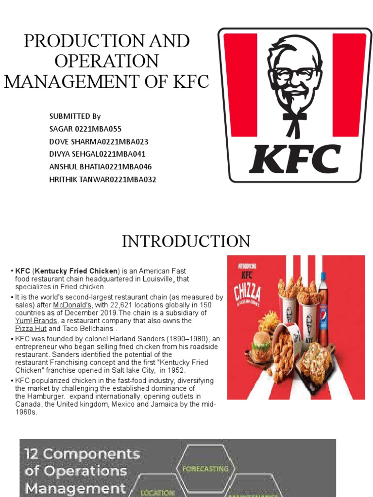 Production and Operation Management of KFC | PDF | Business | Business ...