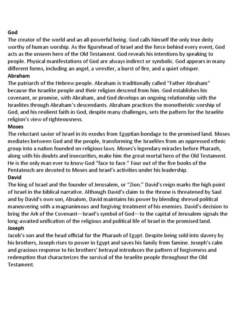 Key Figures of the Old and New Testaments: A Summary of their Roles and ...