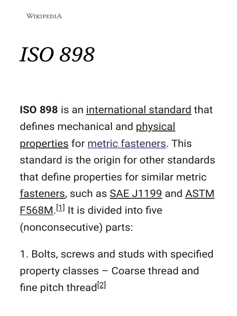 ISO 898 - Wikipedia | PDF