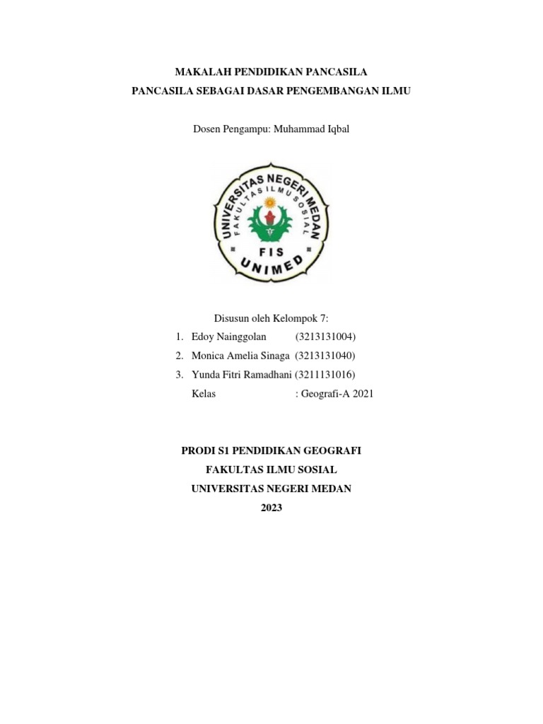 MAKALAH KEL 7-Pancasila Sebagai Dasar Pengembangan Ilmu | PDF