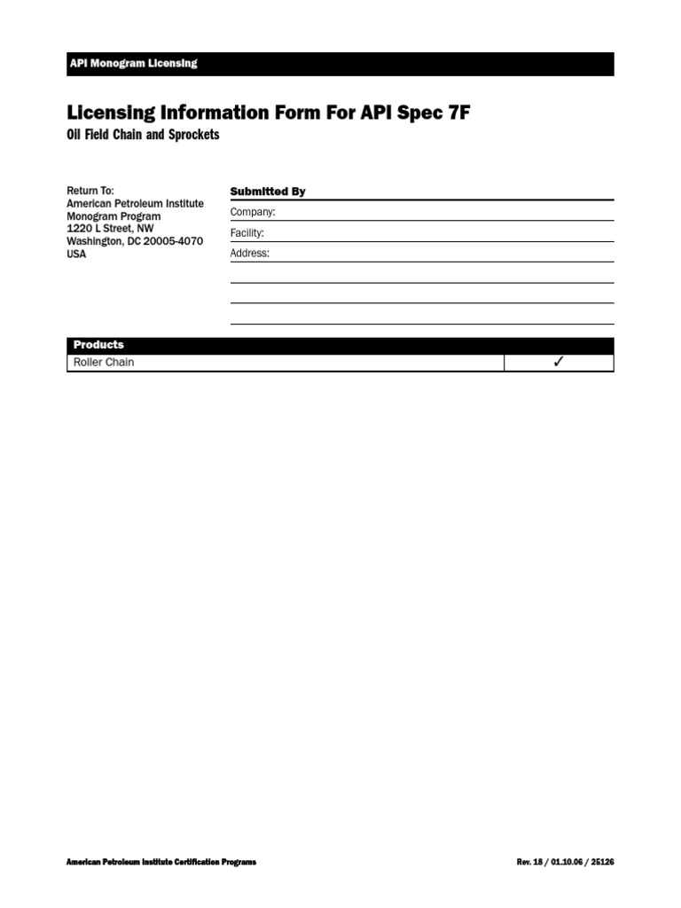 API Monogram Licensing Overview | PDF