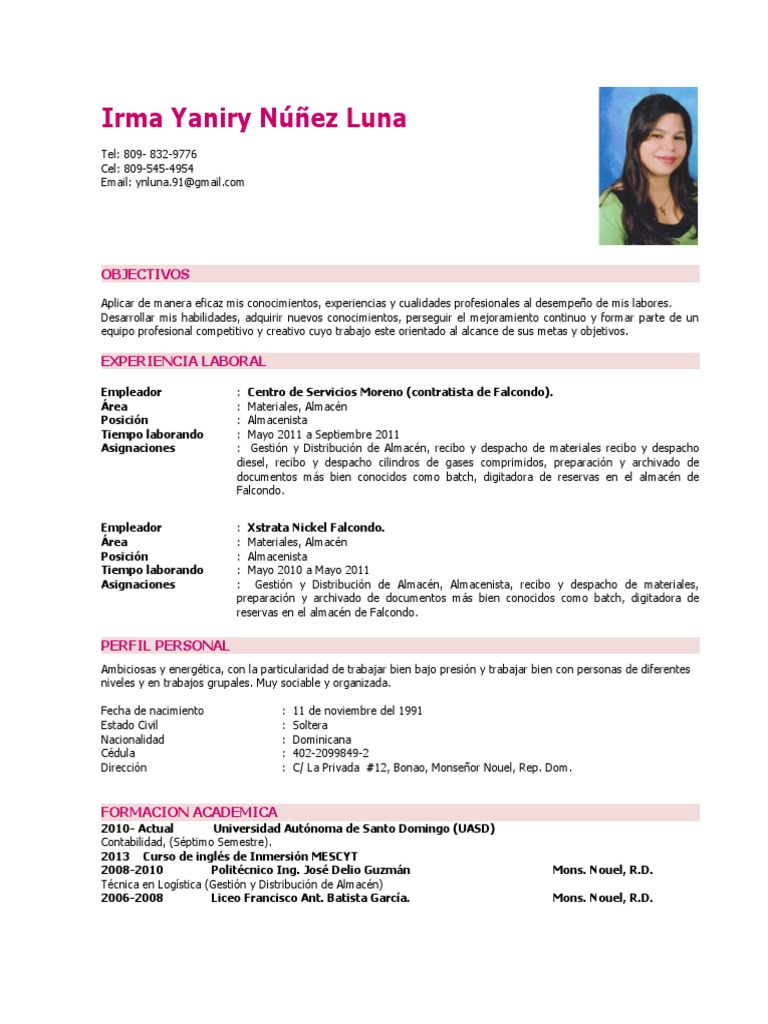 CV Irma Núñez | PDF | Economias | Business