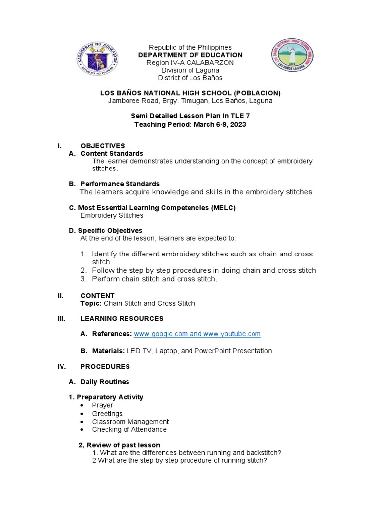 DLP - 4a - March 06-09, 2023 Grade7week4 | PDF | Learning | Lesson Plan