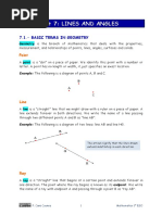 Geometry Notes Grade 9 Mathematics | PDF | Triangle | Angle